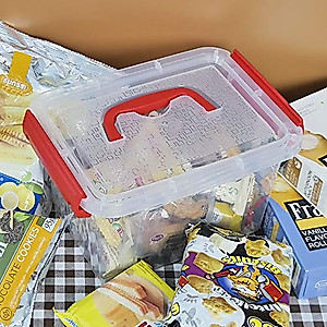 Kiddream 3 Quart Small Plastic Box, Storage Containers with Lids Set of 6