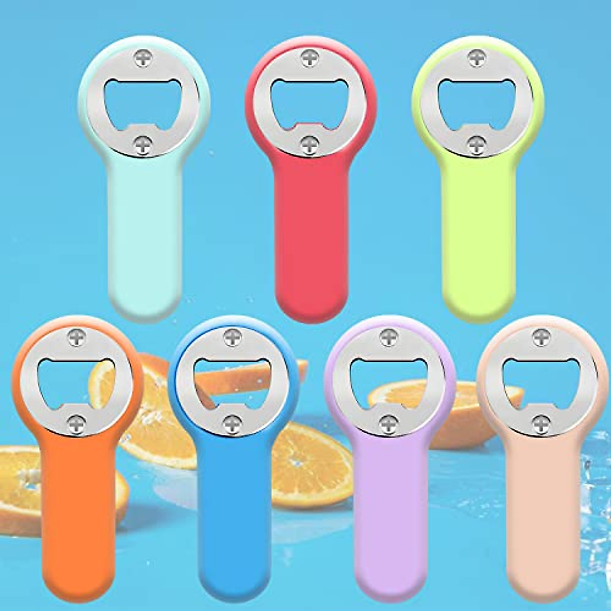 Bottle Opener Insert - 20 Sets Stainless Steel Bottle Opener Inserts Kit with Screws Screwdriver for Bottle Opener DIY Resin Mould Kit Bottle Opener Hardware Parts Supply