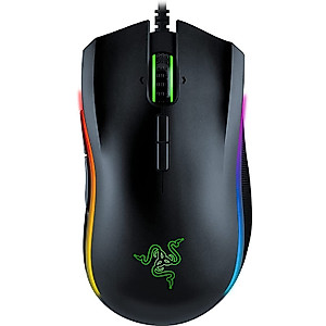 Razer Mamba Elite Wired Gaming Mouse: 16,000 DPI Optical Sensor - Chroma RGB Lighting - 9 Programmable Buttons - Mechanical Switches