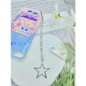 Meefisher Cute Y2K Phone Charm Aesthetic Accessories Bear Strawberry Butterfly Heart Lanyard String for Bag Purse Backpack Wallet Airpods Pendants Decor (2 PCS(Star, Star B))