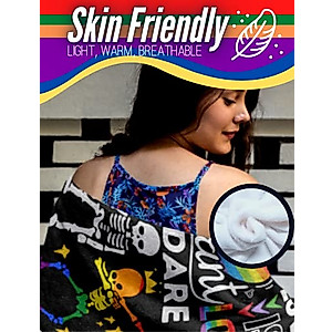 InnoBeta LGBTQ Blanket, LGBT Gifts, for LGBTQ, Gay, Lesbian, Transexual, Friends, Besties, Gay Pride, Rainbow, Soft Throw Blanket Bed, Sofa Blanket - 50"x 65"…