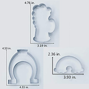 LILIAO Lucky Horseshoe Cookie Cutter - 4.3 x 4.5 inches - Stainless Steel