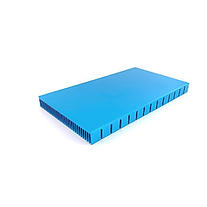 Awxlumv Large Heat Sink 5.9x3.35x0.47 inch / 150x85x12mm Blue Tone Heatsinks Module Cooler Cooling Fins Board Radiator for PCB Board LED Motherboard