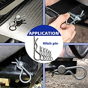 Hitch Pins Clip Pins 190Pcs, Linch and PTO Pins for Trailers Tractors Trucks Towing Mowing, Farm Equipment, Snow Plows, Lawnmowers Garage, Heavy Duty Trailers Accessories Tractor Attachments