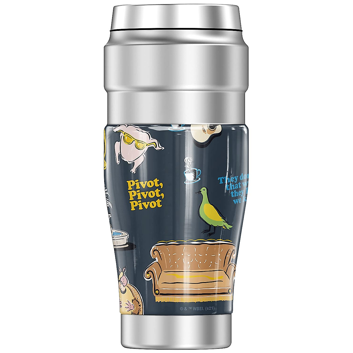 THERMOS Friends The One STAINLESS KING Stainless Steel Travel Tumbler, Vacuum insulated & Double Wall, 16oz