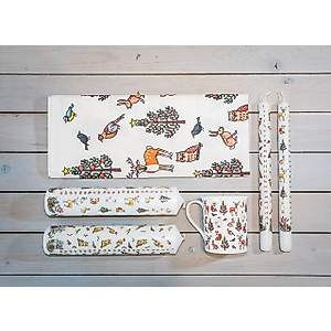 Alison Gardiner Advent Candle Winter Wildlife 4.5 cm x 25.5 cm Pillar Candle Wax Pillar 50 Hours Burn Time Made in England