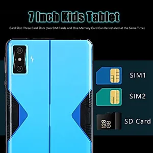 Tablet, 7 Inch IPS HD Display Capacitive Screen Kids Tablet PC, Children 5G WiFi Dual Band Calling Tablet, 2G RAM 32G ROM, for Portable Entertainment (US Plug)