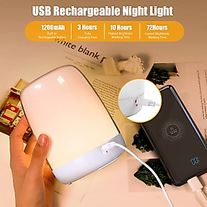 Orenic Nursery Night Light for Baby, Dimmable Warm Light & 5 Color Changing Touch Night Lamp, USB Rechargeable for Kids Room,Breastfeeding,Toddlers Bedroom