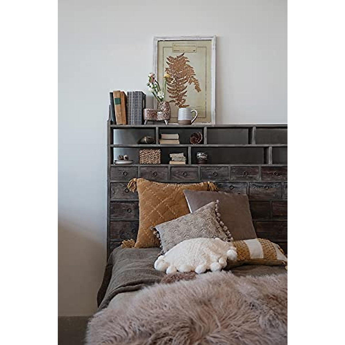 Creative Co-Op Traditional Decorative Woven Cotton Blend Viscose Chenille Lumbar Embroidery and Tassels Pillow, Measures 16" L x 12" H, Multicolored