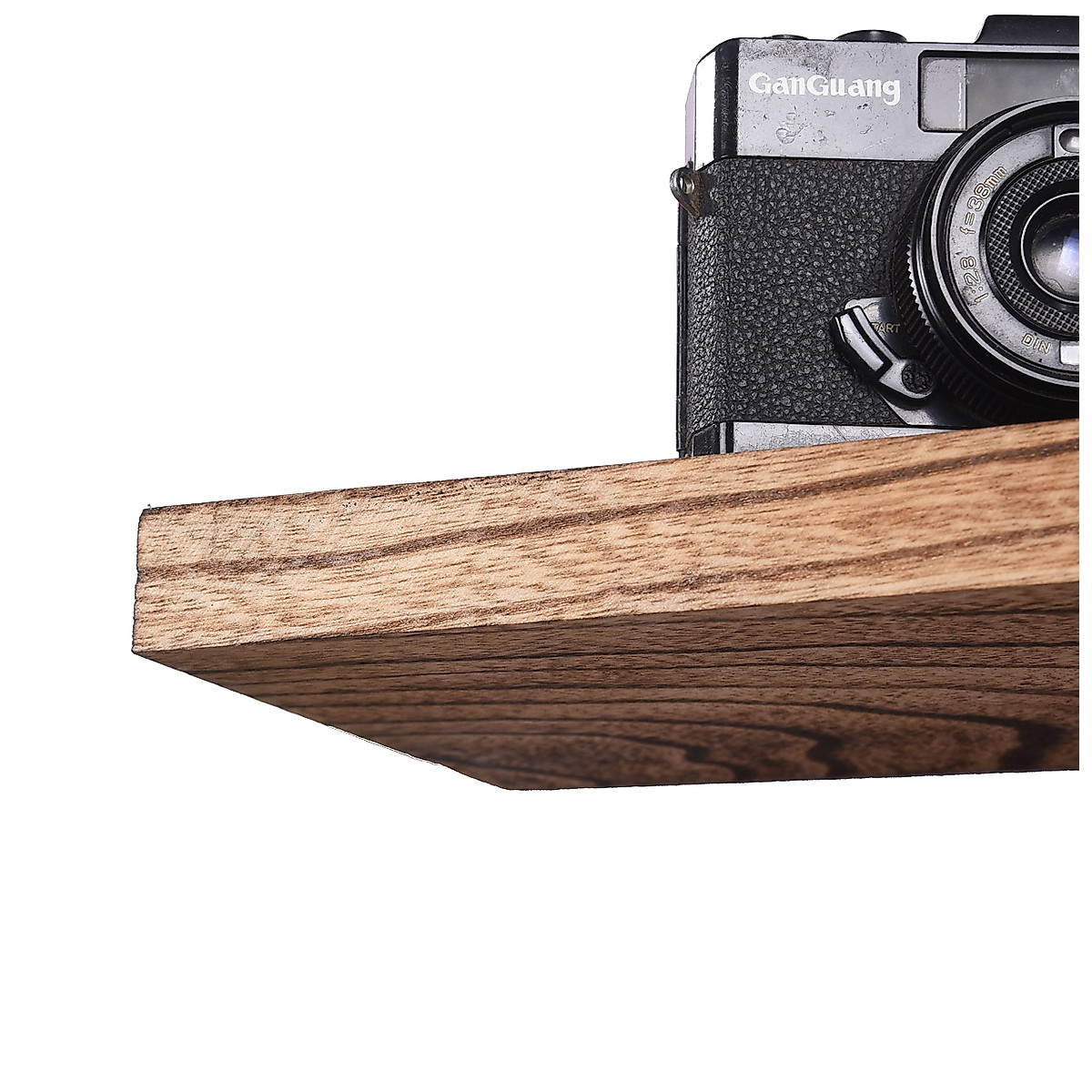 YYWUOJJ Wood Floating Shelves for Wall Decor, Rustic Wall Shelves for Bedroom Bathroom Kitchen Living Room, Set of 4 Light Walnut 24 Inch