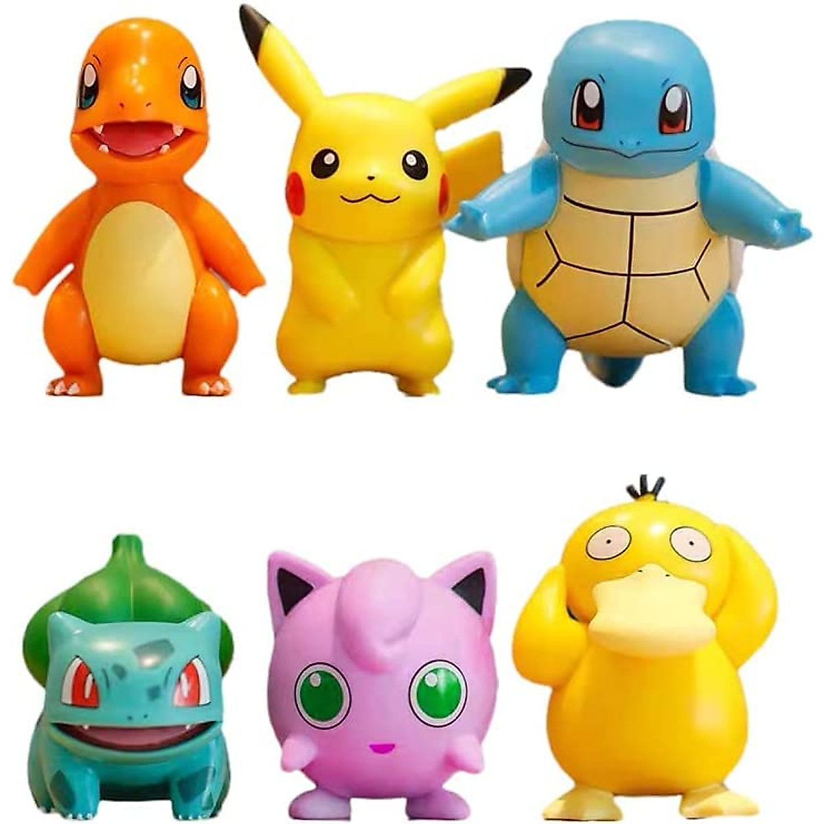 6 PCS Anime Action Figure Set Collection Pocket Monster Action Figure for Children's Toy Set Birthday Party Gift Idea Toys