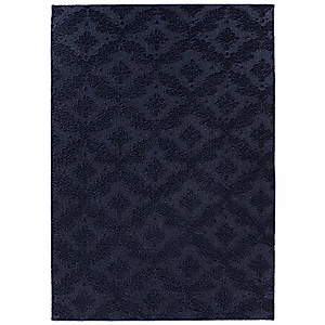 Garland Rug Charleston 6 ft. x 9 ft. Area Rug Navy