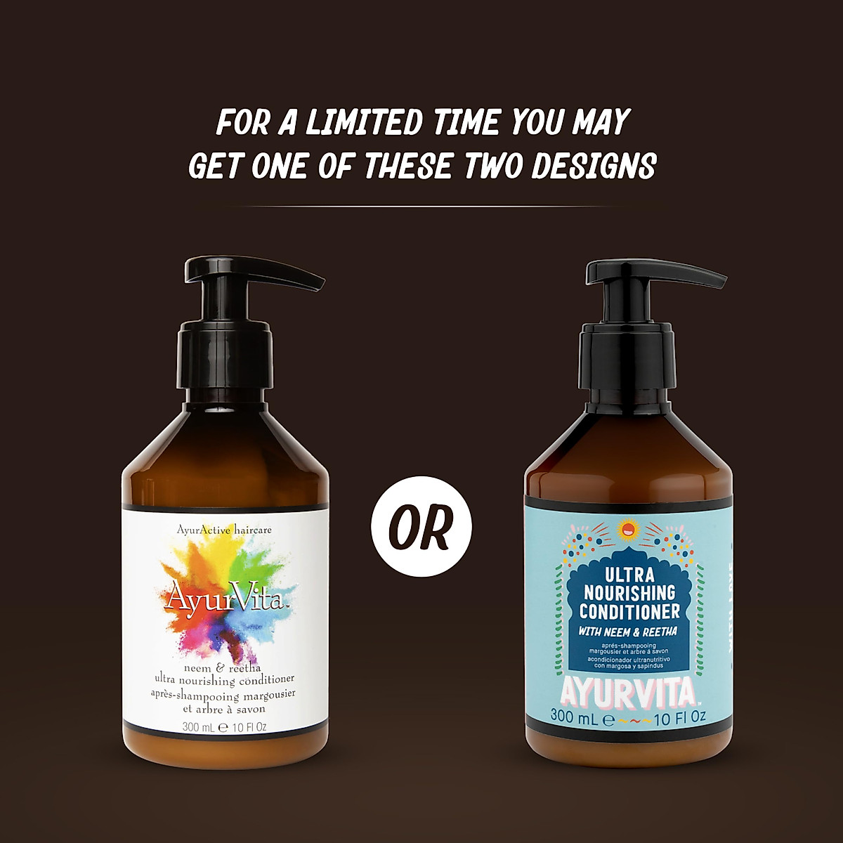 AyurVita Conditioner – Natural Nourishing Dandruff Conditioner – Hair Care with Neem & Reetha – Ayurvedic Daily Hydrating Conditioner - Moisturizing Cleansing Conditioner –For Women & Men - 10 fl oz