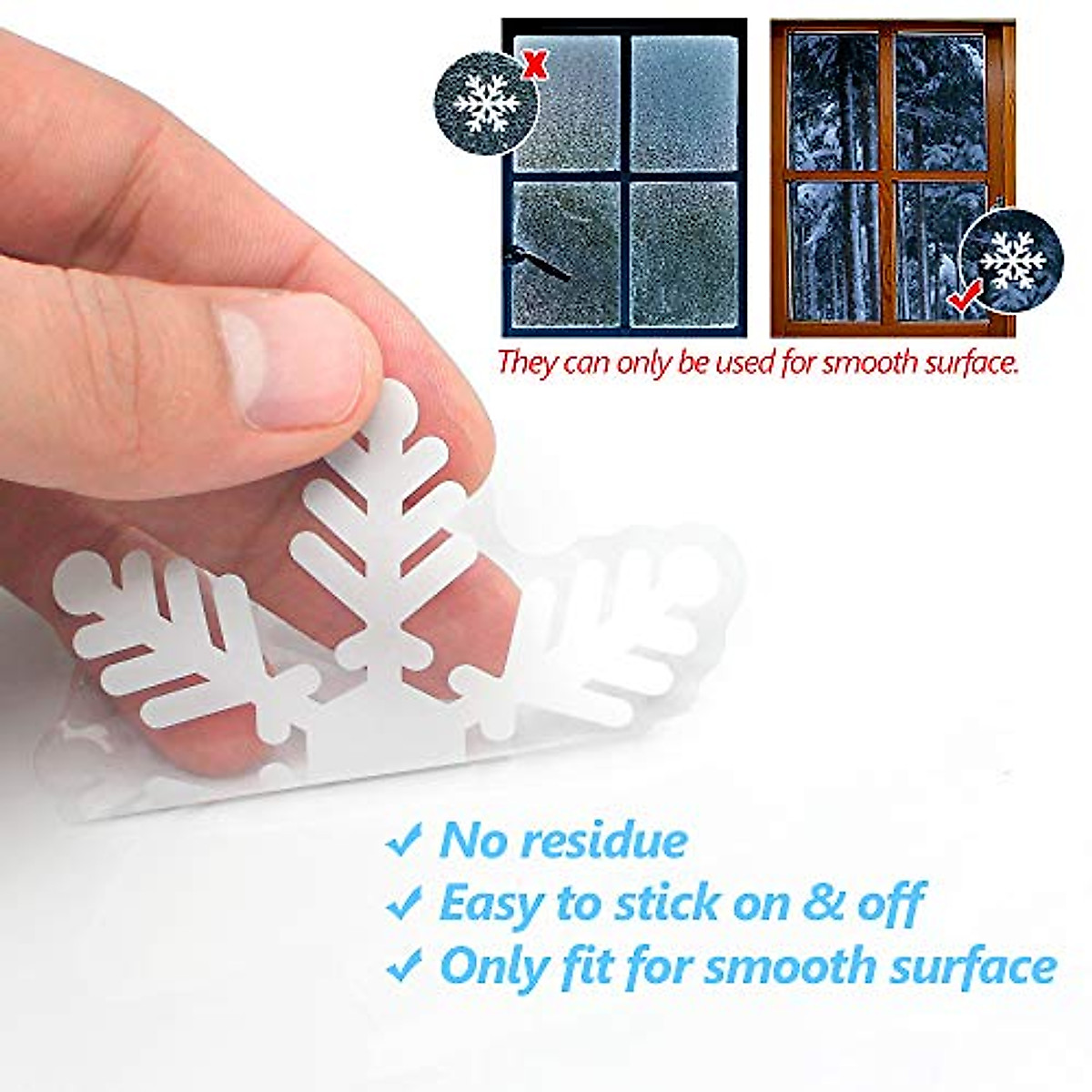LUDILO 135Pcs Christmas Window Clings Snowflakes Window Decals Static Window Stickers for Christmas Decorations Window Décor Ornaments Xmas Party Supplies Thanksgiving Party Décor (5-Sheet)