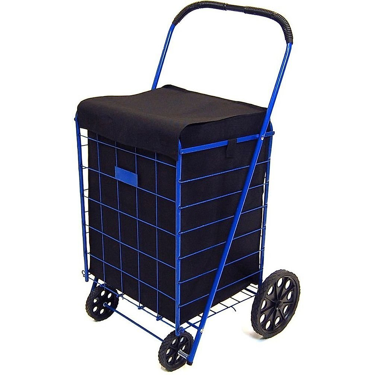 PrimeTrendz Folding Shopping Cart Liner Cover Insert with Top Cover Lid in Black Color (Liner Only, Shopping Cart Not Included).