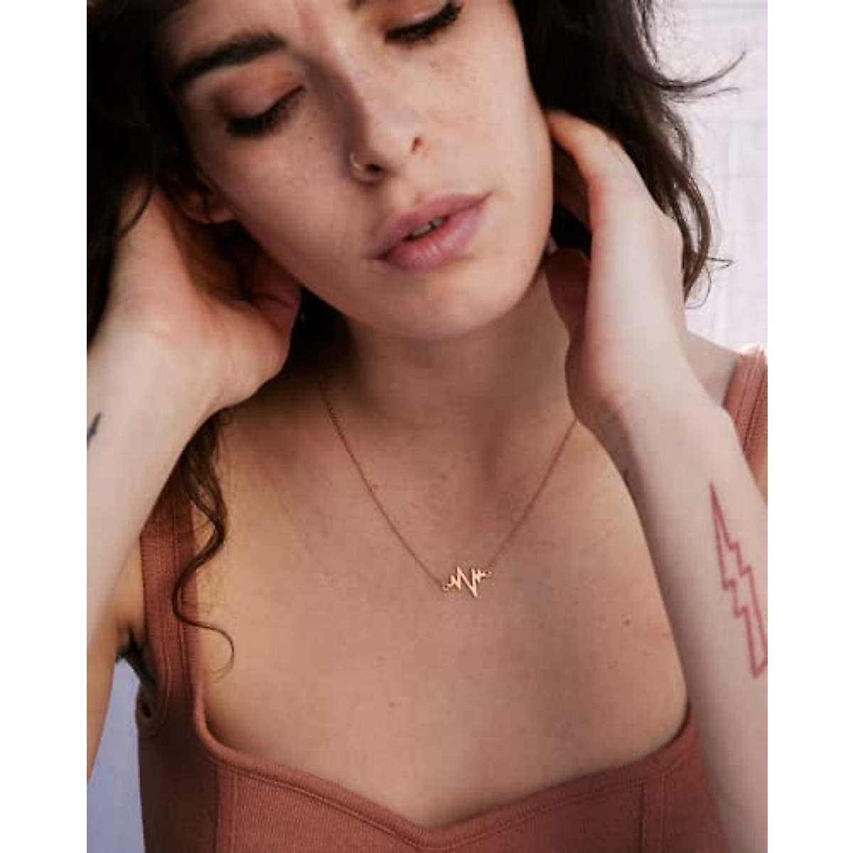 Bryan Anthonys There in a Heartbeat 14k Gold Necklace for Women, Pendant, Adjustable Length