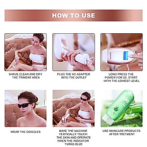 Laser Hair Removal for Woman and Men, Permanent Hair Removal 300,000 Flashes Home Use Hair Remover Device for Bikini, Face, Legs, Arms, Armpits