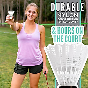 Franklin Sports Badminton Rackets - Glow in the Dark 2 Player Racket Set - Set of 2 Rackets and 2 Birdies - Adult + Kids Badminton Rackets