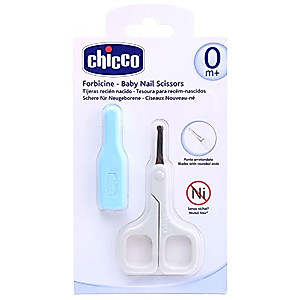 CHICCO BABY NAIL SCISSORS SAFE HYGIENE BLUE