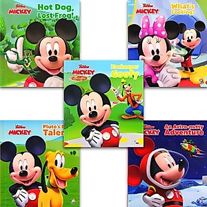Disney Story Books Collection Bundle ~ 10 Pack Mickey Mouse and Minnie Book Set for Toddlers 1-3 with Stickers (Mini Story Books)