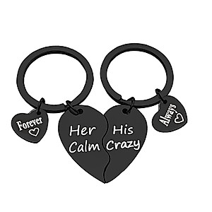 Vadaka Valentine's Day Boyfriend Gift from Girlfriend Couple Keychain Gift Anniversary Jewelry Keychain for Husband Wife His and Her Gifts Fiance Fiancee Gift Wedding Birthday Gifts for Women Men