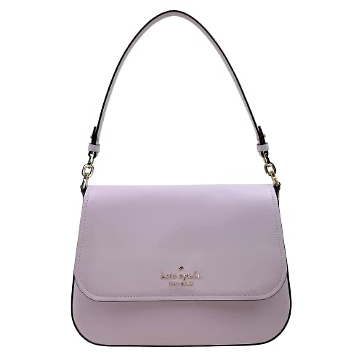 Kate Spade New York Staci Saffiano Leather Flap Shoulder Bag (Lilac Moon)