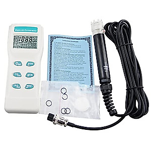 Gain Express Dissolved Oxygen Meter with Electrode Portable DO Meter Water Quality Tester with Large LCD Display ATC 99 Memory Function