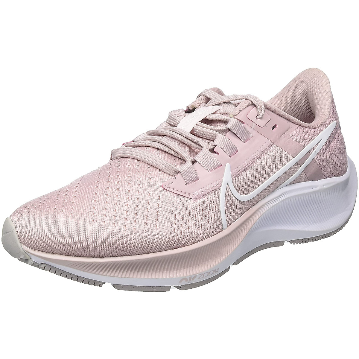 NIKE Women's WMNS AIR Zoom Pegasus 38 Running Shoe, Champagne White Barely Rose Arctic Pink, 6.5