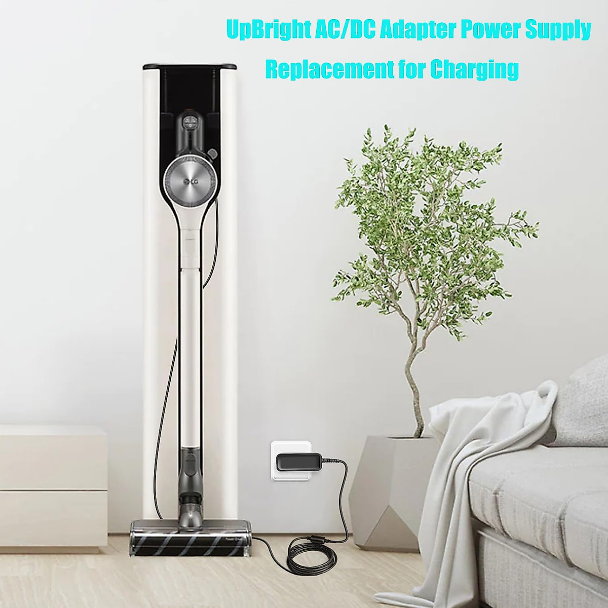 UpBright 29.4V AC/DC Adapter Compatible with LG CordZero A9 Cord Zero A 9 A907GMS A905RM P9 25.55V Vacuum Cleaner Vac ADC-30FSA-30 29430EPCU 29430EPG EAY64470407 EAY64470404 1.0A Power Battery Charger