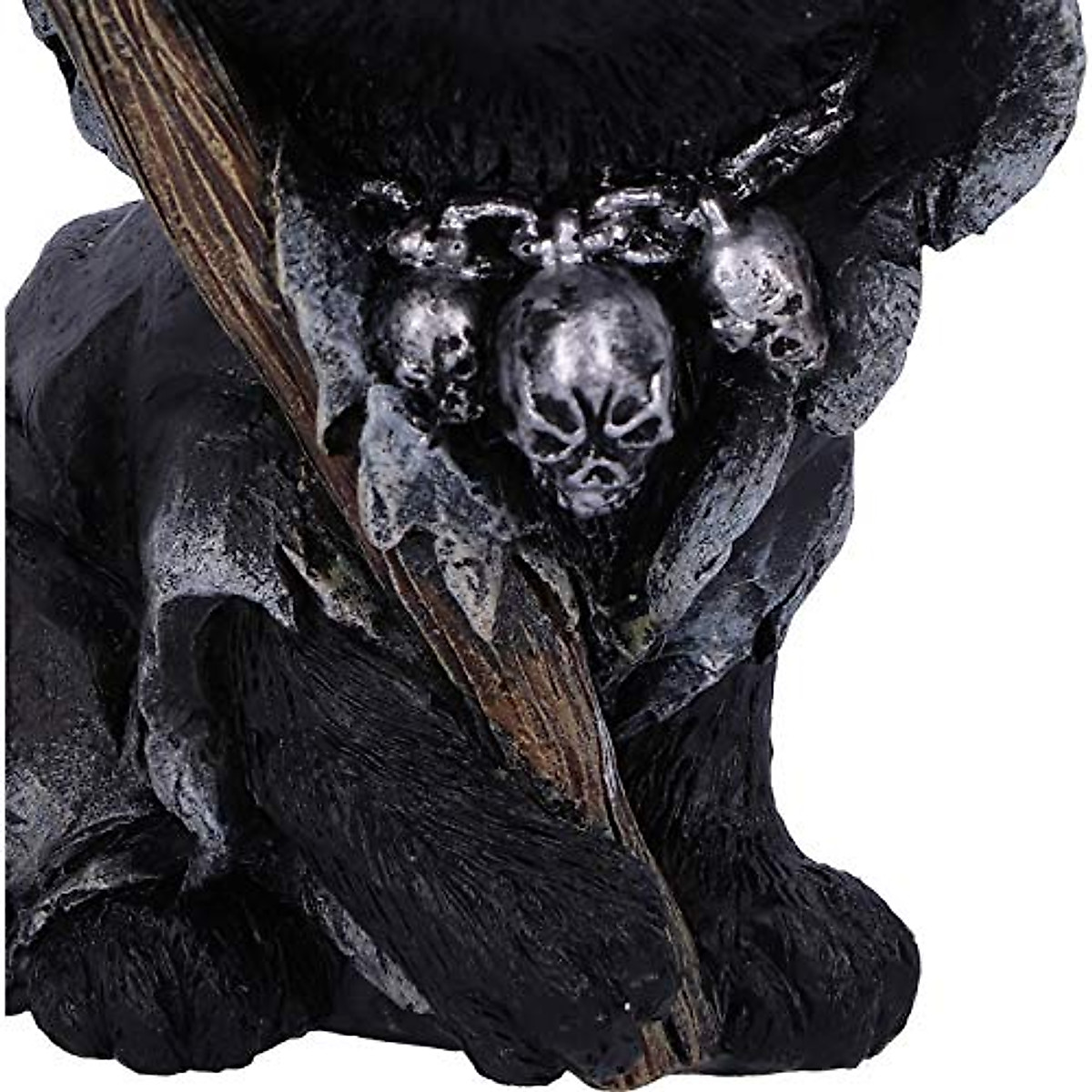 Nemesis Now Amara Grim Reaper Feline Cat Figurine, Resin, Hand-Painted, Gothic Decor, 10.2cm