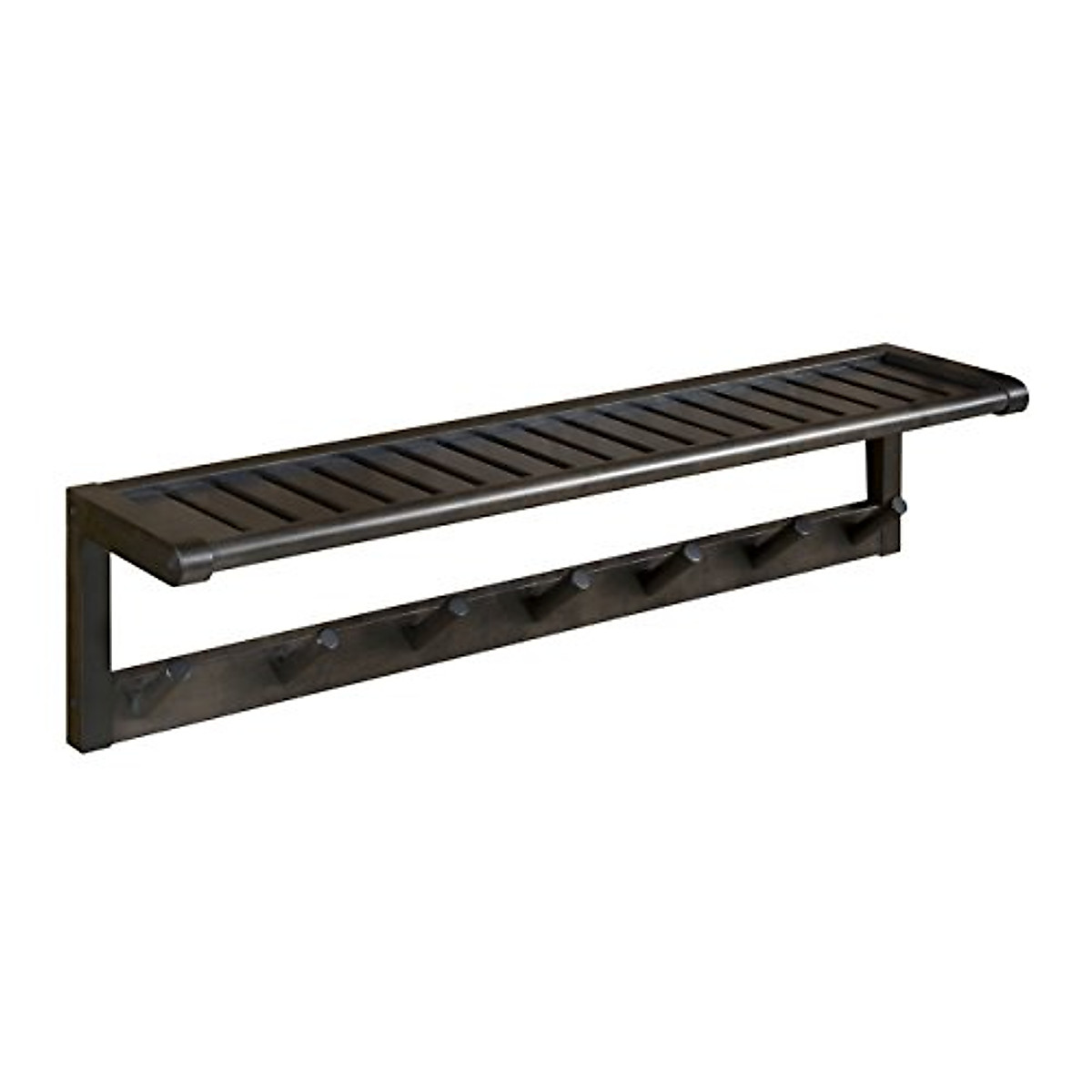 New Ridge Home Goods Abingdon Solid Wood Shelf, One Size, Espresso
