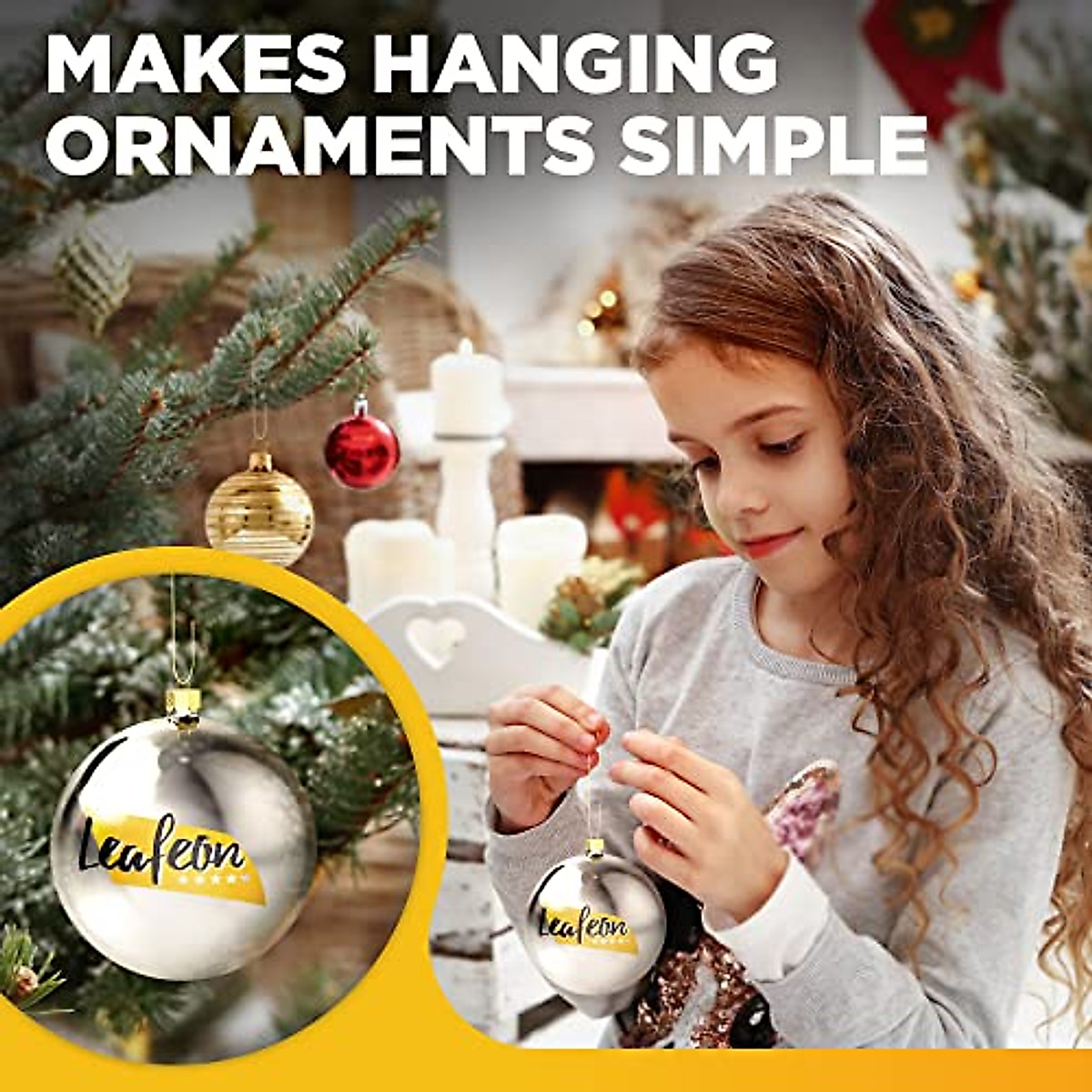 300 Pack Ornament Hooks for Christmas – Essential Christmas Ornament Hangers – Perfect Xmas Ornament Hangers for Christmas Tree Decoration (Gold)