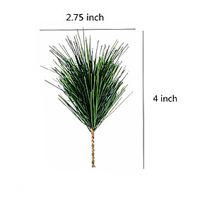 Jylucky 65 PCS Artificial Pine Needles Branches, Small Pine Twigs Greenery Plants Pine Leaves Needle for DIY Garland Wreath Christmas Thanksgiving Wedding Home Garden Decoration