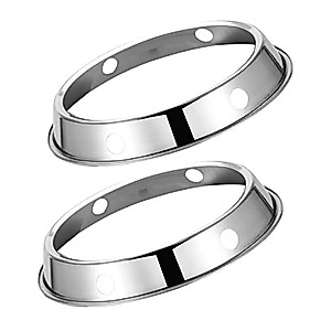 GANAZONO 2pcs Gas Stove Wok Ring Round Stand Stainless Steel Fry Pan Wok for Electric Stove Wok Support Rack Wok Support Stand Gas Stove Pot Rack Metal Rack for Pot Gas Stove Bracket Metal