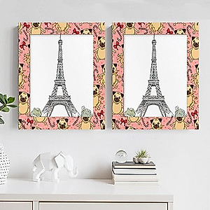 POFATO Magic Dog 8x10 Picture Frame Wood Photo Frame for Tabletop Display Wall Mount Picture Frame Display 8 x 10 Inch Photo Wall Decor Home Gift Frames