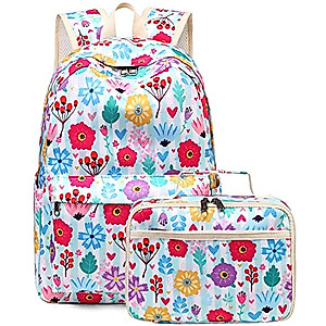 Bluboon Backpack for Girls Kids Preschool Backpack with Lunch Box Kindergarten School Bookbags Set