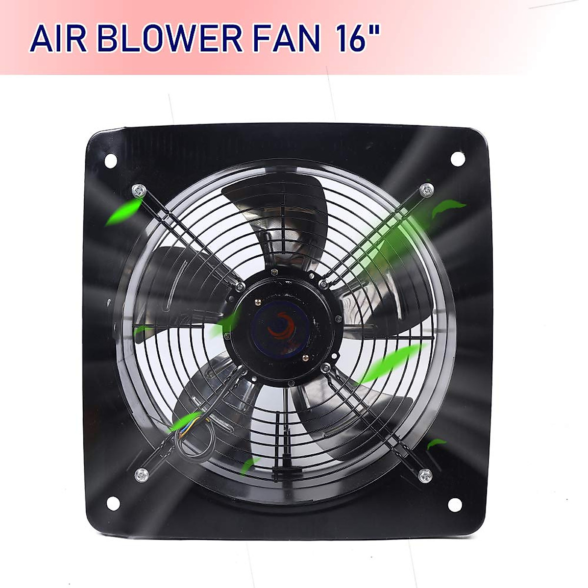 JAYEUW 16 Inch Exhaust Fan Wall Mount Ventilation Extractor Blower Greenhouse Fans and Vents Window Exhaust Fan Kitchen Exhaust Vent Fan for Kitchen, Sheds, Attics, Workshops, 750W 110V (US Stock)