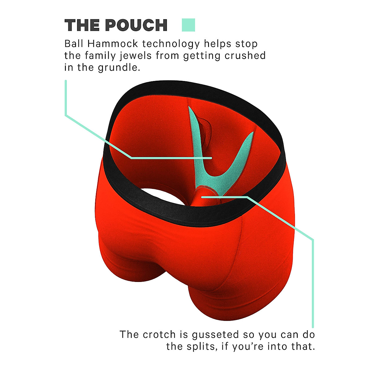 Shinesty Hammock Support Mens Underwear | Boxer Briefs Men with Fly | US XL Hot Dog