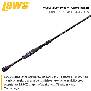 Lew's Team Lew's Pro-Ti Speed Stick 7'3" Medium Heavy Casting Rod
