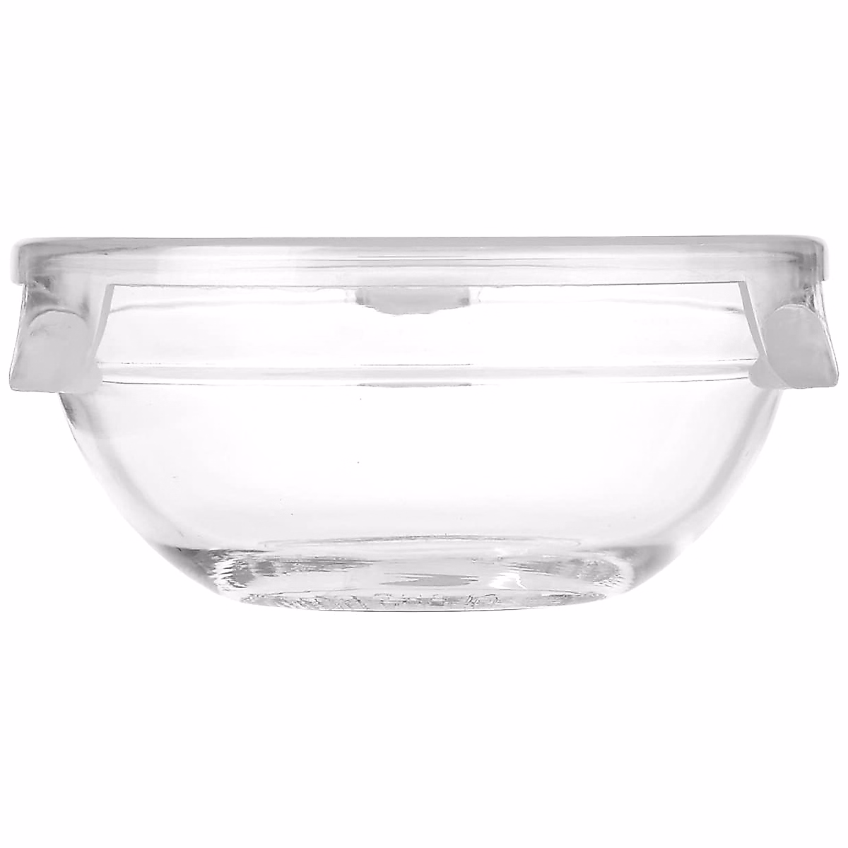 Oggi Set of 3 x Glass Pinch Bowls - 4oz with Clip Lids, Ideal as Salt and Pepper Bowls, Storage Bowls with Lids, Condiment Bowls, Mini Bowls, Prep Bowls for Cooking or Mise en Place Bowls - Clear