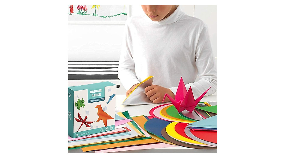 Origami Paper 6 Inches Square 500 Sheets 20 Vivid Colors Double Sided ...