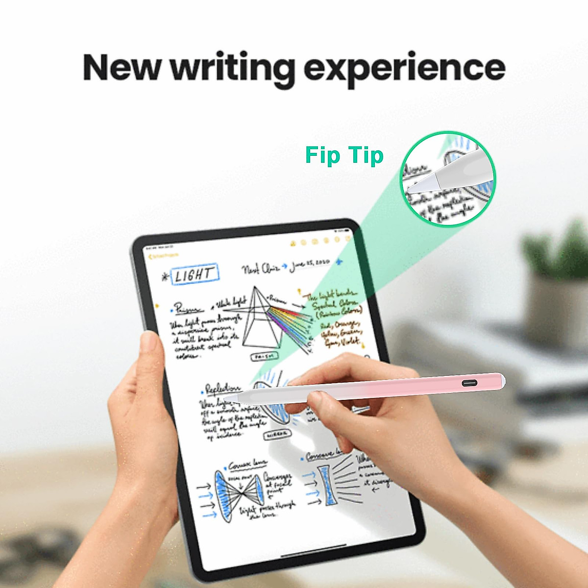 Stylus Pen for Apple iPad 13/12.9/11-inch, iPad Air M2 2024 for 13/11-inch, iPad Pro Pencil 3/4/5/6th Generation, iPad 10th-6th Gen, Compatible (2018-2024) with Fast Charging & Palm Rejection