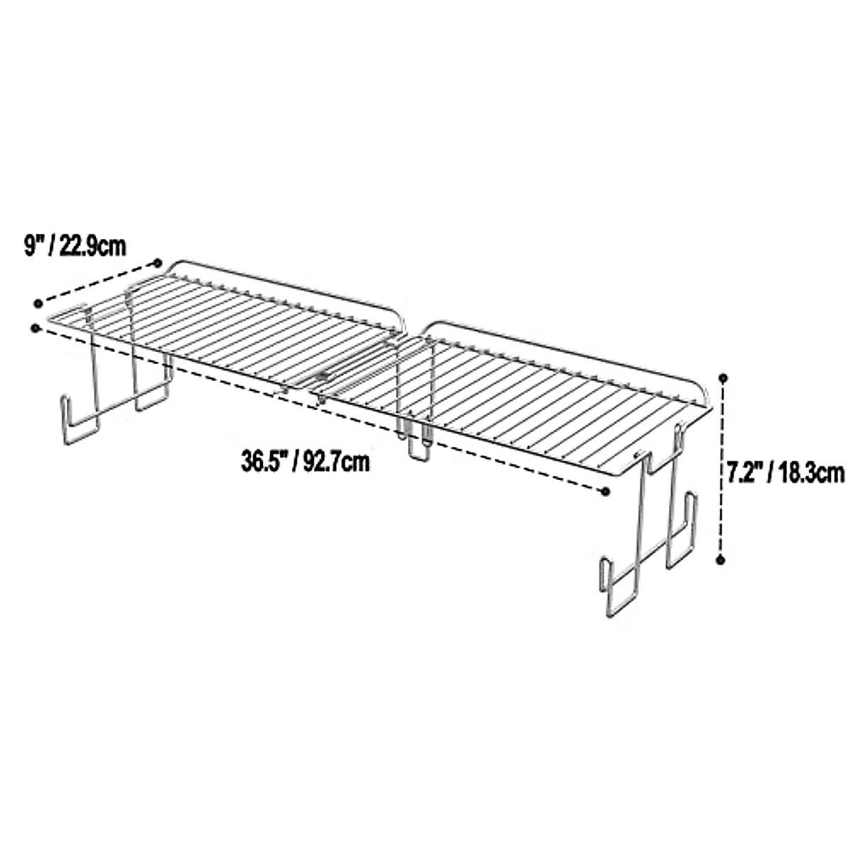only fire Griddle Warming Rack Fits for 36" Blackstone Griddles, One-Step Clip On Attachment, Portable and Detachable