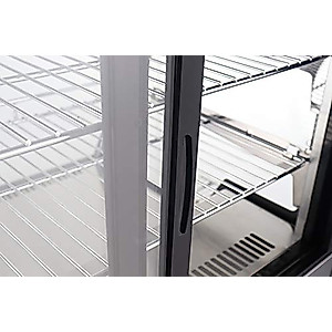 KoolMore - CDC-4C-BK 27" Commercial Countertop Refrigerator Display Case Merchandiser with LED Lighting - 4.6 cu. ft, Black and Stainless Steel (858154008300)