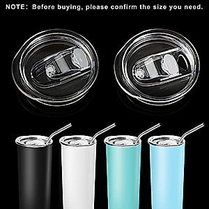 YiePhiot 20 oz Skinny Tumbler Replacement Lids Spill Proof Splash Resistant Lids Covers for 2.76in Cup Mouth Compatible with YETI Rambler and More Tumbler Cups (20 oz, 2 Pack)