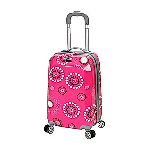 Rockland Vision Hardside Spinner Wheel Luggage, Pink Pearl, Carry-On 20-Inch