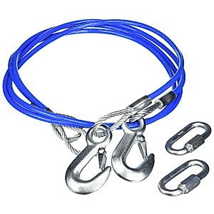 Roadmaster 645 Safety Cable 8,000 Pound Capacity Single Hook 64 Inch Straight Cable - One Pair