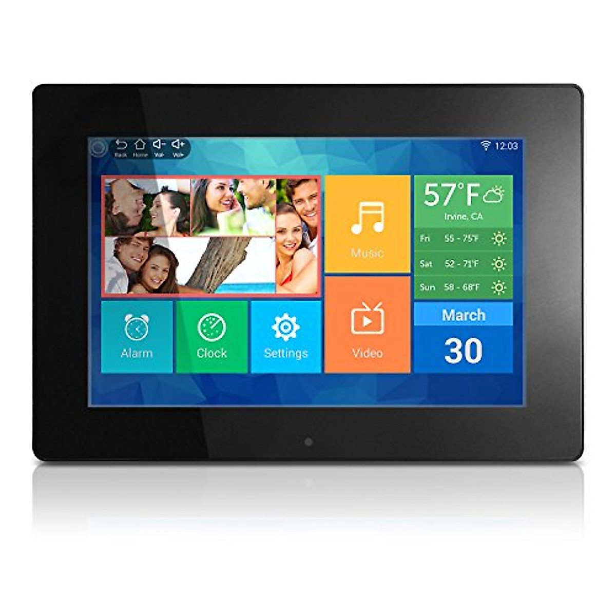 Aluratek 10" WIFI Digital Photo Frame w/ Touchscreen IPS Display, 32GB Mem, 1280 x 800 Res, Easy Setup to Share Photo/Video Wirelessly from Anywhere - AWDMPF110F