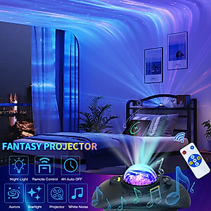 UOMEUR Twin XL Size Bed Frames with Smart Outlet and Galaxy Holographic Projection Lights,47.6" H Heavy Duty Metal Headboard,17" Hidden Storage,No Box Spring Needed/Noise-Free/Easy Assembly