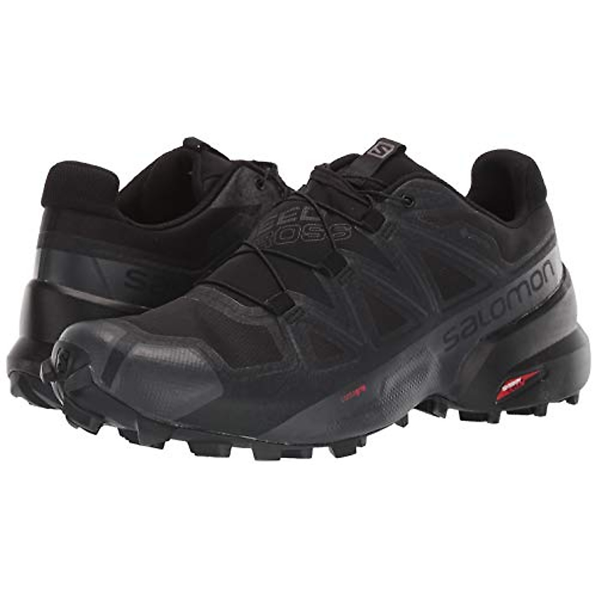 Salomon Speedcross 5 Gore-tex Trail Running Shoes for Men, Black/Black/Phantom, 10
